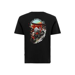 Oldskull T-Shirt 'Asian Fuji Rider Street Racer Graphic' Herren Gr&ouml;&szlig;e XXXL schwarz