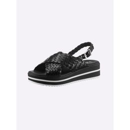 Heine sheego Gro&szlig;e Gr&ouml;&szlig;en Sandalette, schwarz, Gr&ouml;&szlig;e 36 - Damen