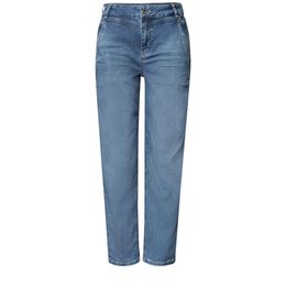 Street One High Waist Barrel Leg Jeans im Loose Fit Damen Gr&ouml;&szlig;e 29 blue denim