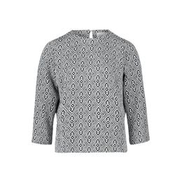 Cartoon Blusenshirt mit Jacquard Damen Gr&ouml;&szlig;e L dunkelblau