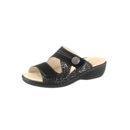 Belvida Damen Pantolette, schwarz-bedruckt, Gr&ouml;&szlig;e 40
