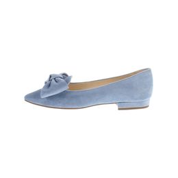 Xaver Luis Schuhmanufaktur Ballerina 'COCOS - mit gro&szlig;er Lederschleife' Damen Gr&ouml;&szlig;e 39 blue denim Sommerschuhe