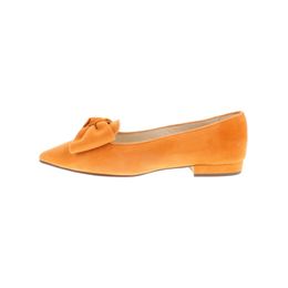 XAVER LUIS Schuhmanufaktur Ballet Flats 'COCOS - mit gro&szlig;er Lederschleife' female size 39 Dark orange