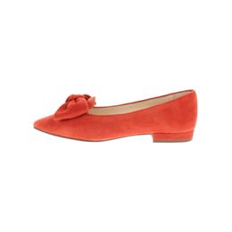 Xaver Luis Schuhmanufaktur Ballerina 'COCOS - mit gro&szlig;er Lederschleife' Damen Gr&ouml;&szlig;e 38 orangerot Sommerschuhe