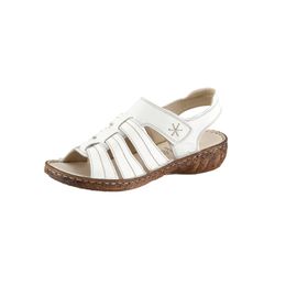 airsoft modern+ Damen Sandale, Wei&szlig;, Gr. 40, airsoft modern+, Sandalen & Sandaletten, Material: Glattleder