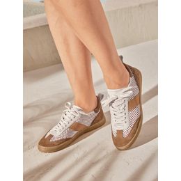 Heine Damen Sneaker, Braun, Gr. 42, Sneakers & Schn&uuml;rer, Material: Rindsleder