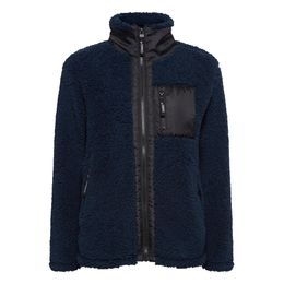 oxmo Fleecejacke Damen Gr&ouml;&szlig;e XL blaumeliert / schwarz