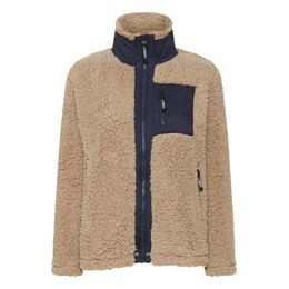 oxmo Fleece Jacket female size L Beige / Navy