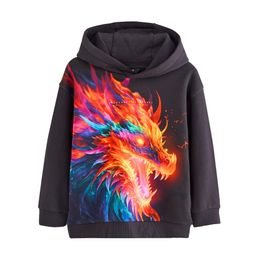 Next Sweatshirt Jungen Gr&ouml;&szlig;e 128 azur / orange / rot / schwarz