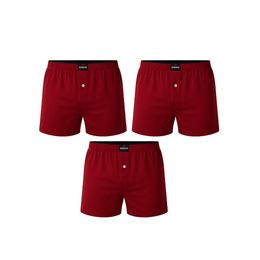 Erdem Boxershorts Herren Gr&ouml;&szlig;e S cranberry / schwarz / wei&szlig;
