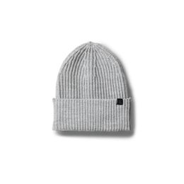 Jungen Beanie "Monogram Rib Beanie"snow heather bc01, Gr. S, Calvin Klein Jeans, Strick, Obermaterial: 100% Polyacryl, M&uuml;tzen, mit Logopatch