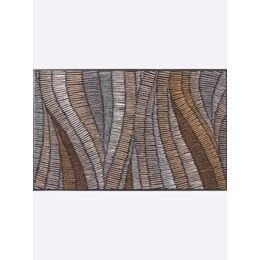 wash+dry by Kleen-Tex Fu&szlig;matte, natur-grau, Gr&ouml;&szlig;e 50x75 cm - rechteckig