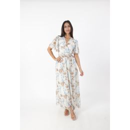 Elara Kleid Damen Gr&ouml;&szlig;e 36/38 beige / ecru / dunkelbeige / hellblau Sommerkleid