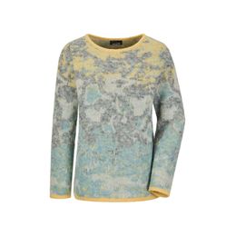 GOLDNER Pullover Damen Gr&ouml;&szlig;e M/L senf / hellgrau / mint