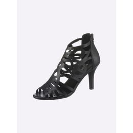 Heine Damen Sandalette, Schwarz, Gr. 40, Sandalen & Sandaletten, Material: Synthetik