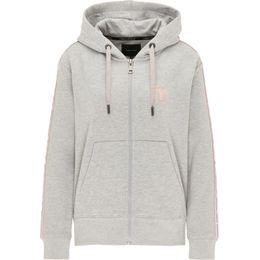 Carlo Colucci Sweatjacke 'Cattaruzza' Damen Gr&ouml;&szlig;e XL graumeliert / hellpink