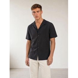 ARMIE Hemd 'The Michael Linen Slim-Fit Shirt' Herren Gr&ouml;&szlig;e L schwarz