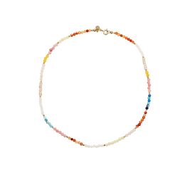 Elli Premium Kette 'Summer' Damen Gr&ouml;&szlig;e 40 blau / gold / pfirsich / wei&szlig;