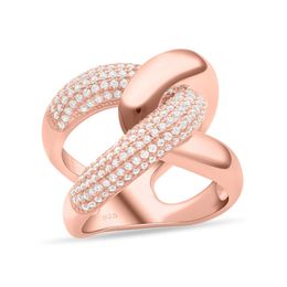 Tony Fein Ring 'Schleifen' female size 60 Rose gold