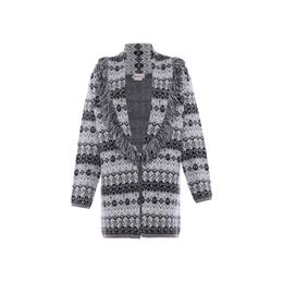 Ebeeza Strickjacke Damen Gr&ouml;&szlig;e XS/S grau / schwarz