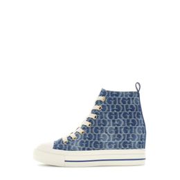 Guess High-Top Sneakers female size 40 Blue denim