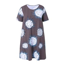 Lauras&oslash;n Kleid Damen Gr&ouml;&szlig;e 44/46 hellblau / dunkelgrau / wei&szlig; Sommerkleid