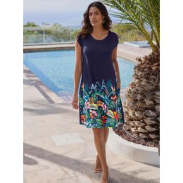 feel good Sommer-Kleid, Blau, Gr. 36/38, Damen, Strandkleider, Material: Viskose, Elasthan