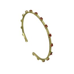 Gloria Mago Armband 'Gold Point bracelet and Sw crystals in paparadcha' Damen Gr&ouml;&szlig;e One Size gold