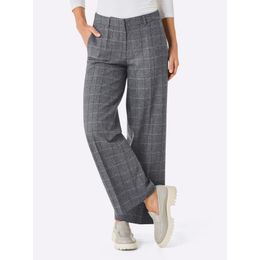 Damen Wollhose, Grau, Gr. 36, CREATION L PREMIUM, Gerade Hosen, Material: Wolle