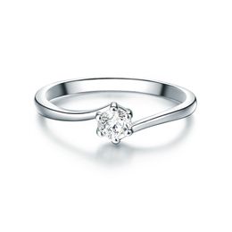 Trilani Ring Damen Gr&ouml;&szlig;e 51 silber / transparent