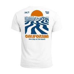 Neverless Shirt 'California Sunset' Herren Gr&ouml;&szlig;e XS wei&szlig;