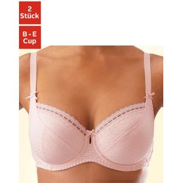petite fleur by Lascana Damen B&uuml;gel-BH, puder+wei&szlig;, Gr&ouml;&szlig;e 90B