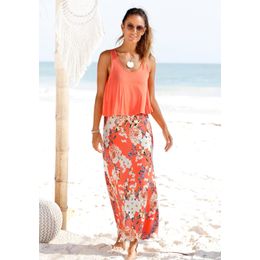 s.Oliver Maxikleid, Rot, Gr. 38, Damen, Strandkleider, Material: Viskose