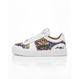 Philipp Plein Sneaker ' Smile ' Herren Gr&ouml;&szlig;e 37 mischfarben / wei&szlig;