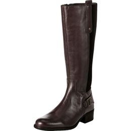 sheego Damen Weitschaftstiefel, Braun, Gr. 38, Stiefel, Material: Leder