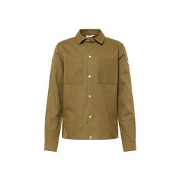 maloja Athletic Button Up Shirt 'Etzel' male size L Olive / Emerald / Off white