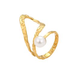 NAEMI Ring Damen Gr&ouml;&szlig;e 50/60 gold / perlwei&szlig;