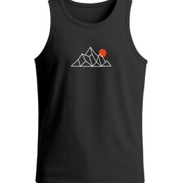 Neverless Shirt 'Berg Polygon' Herren Gr&ouml;&szlig;e XXL schwarz
