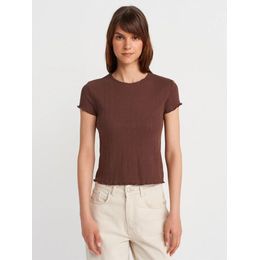 Dilvin T-Shirts Damen Gr&ouml;&szlig;e M braun