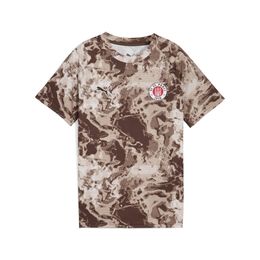 Puma Performance Shirt boy size 140 Brown / Red / White