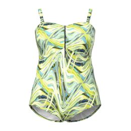 Ulla Popken Badeanzug Damen Gr&ouml;&szlig;e 10XL limette / hellgr&uuml;n / schwarz / wei&szlig;