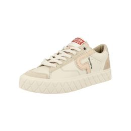 Palladium Sneaker low Damen Gr&ouml;&szlig;e 36 beige / creme / hellbeige / rot / wei&szlig; Sommerschuhe