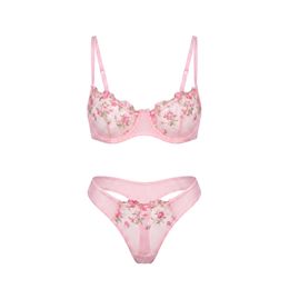 L.BEV W&auml;sche-Sets 'Fiorella' Damen Gr&ouml;&szlig;e 75/80 pink