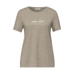 Street One T-Shirt Damen Gr&ouml;&szlig;e XXXL beigemeliert / wei&szlig;