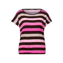 Street One T-Shirt Damen Gr&ouml;&szlig;e XL beige / dunkelbraun / pink / pastellpink