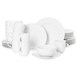 Seltmann Weiden Kombiservice Liberty, Wei&szlig;, Keramik, 30-teilig, 400 ml, Essen & Trinken, Geschirr, Geschirr-Sets, Kombiservice