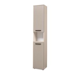 Mid.you Hochschrank Skagen, Schwarz, Kaschmir, Kunststoff, 2 F&auml;cher, 35x194x30 cm, stehend, Badezimmer, Badezimmerschr&auml;nke, Hochschr&auml;nke