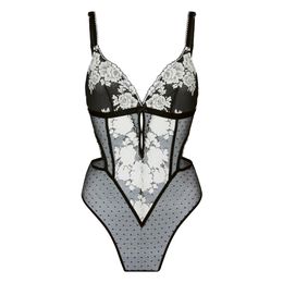 Hunkem&ouml;ller Body 'Lindi' Damen Gr&ouml;&szlig;e L schwarz / wei&szlig;