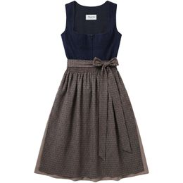 FELICITAS Midi-Dirndl Deliah Rauchblau/Taupe (Gr&ouml;&szlig;e: 42)
