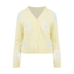 Brave Soul Strickjacke Damen Gr&ouml;&szlig;e XS hellblau / hellgelb / wei&szlig;